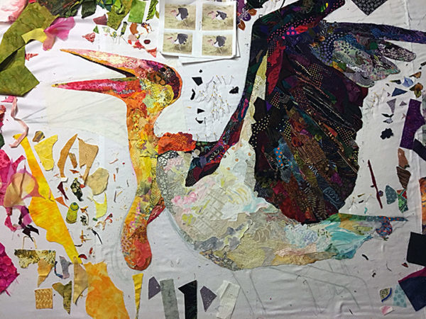 In Progress: Marabou Stork 3 | Susan Carlson Quilts