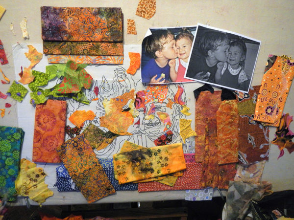 Fabric Collage and the Messy-Scary Stage | Susan Carlson Quilts
