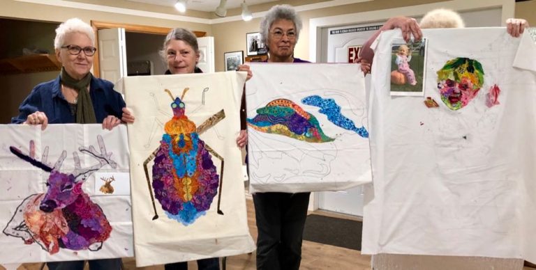 On the Road: Fabric Collage in Sequim, Washington | Susan Carlson Quilts