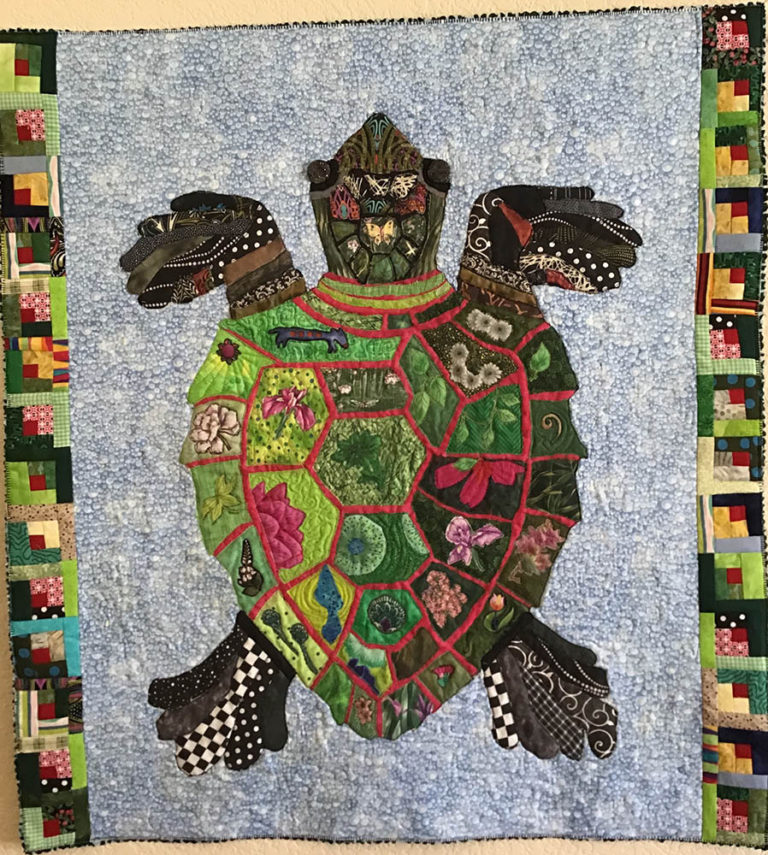 The Fabric Collage Finish Line: Sea Turtle Edition | Susan Carlson Quilts