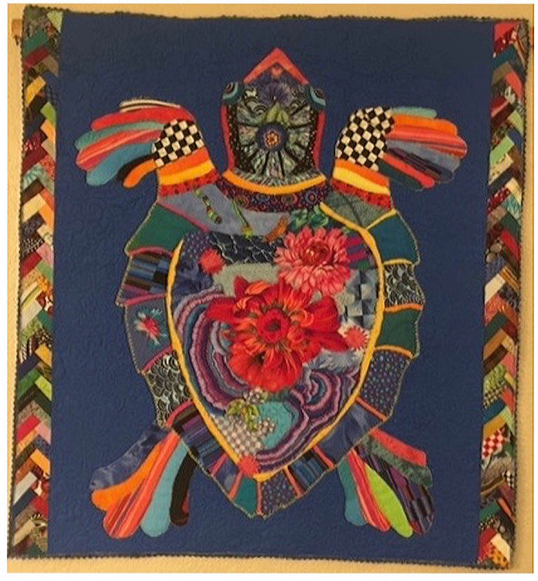 The Fabric Collage Finish Line: Sea Turtle Edition | Susan Carlson Quilts