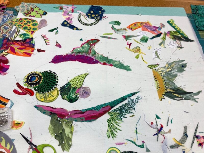Fantastical Fish Fabric Collage—February Results! Part 1 | Susan ...