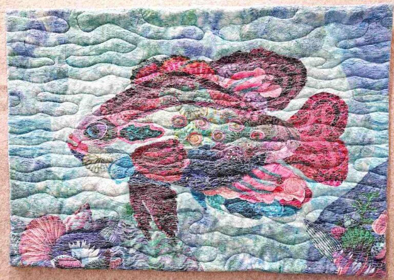 Susan Carlson Fabric Collage Finish Line: Summer Fish-Tales | Susan ...
